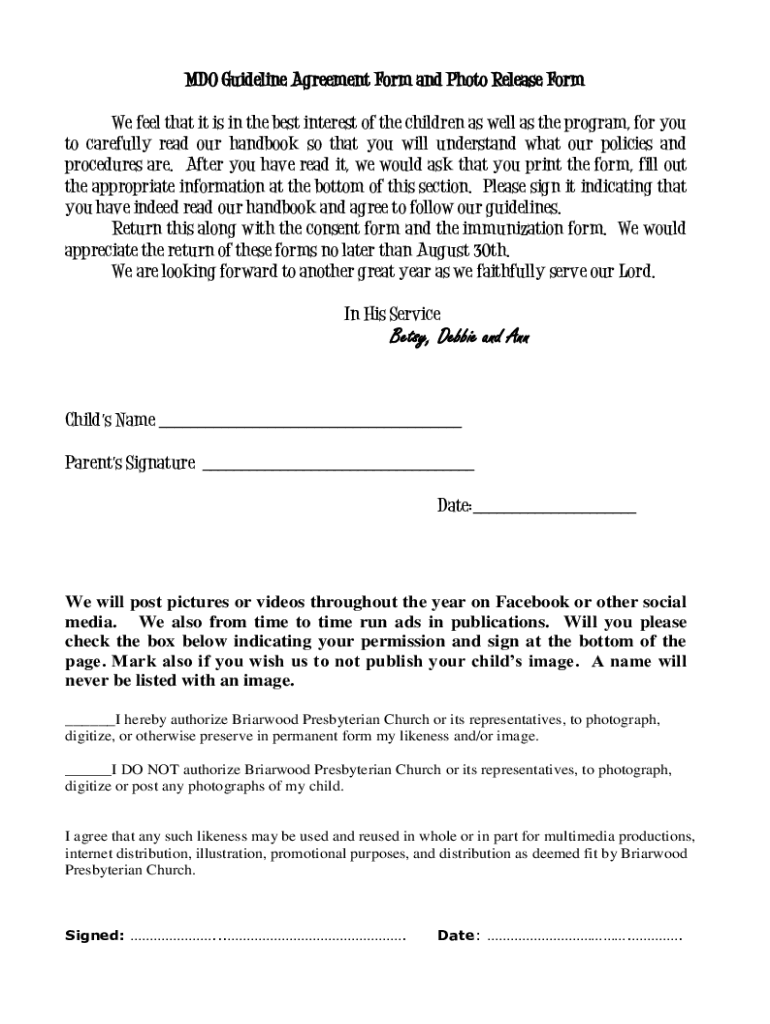 Fillable Online PHOTOGRAPHY PERMISSION FORM Fax Email Print - pdfFiller