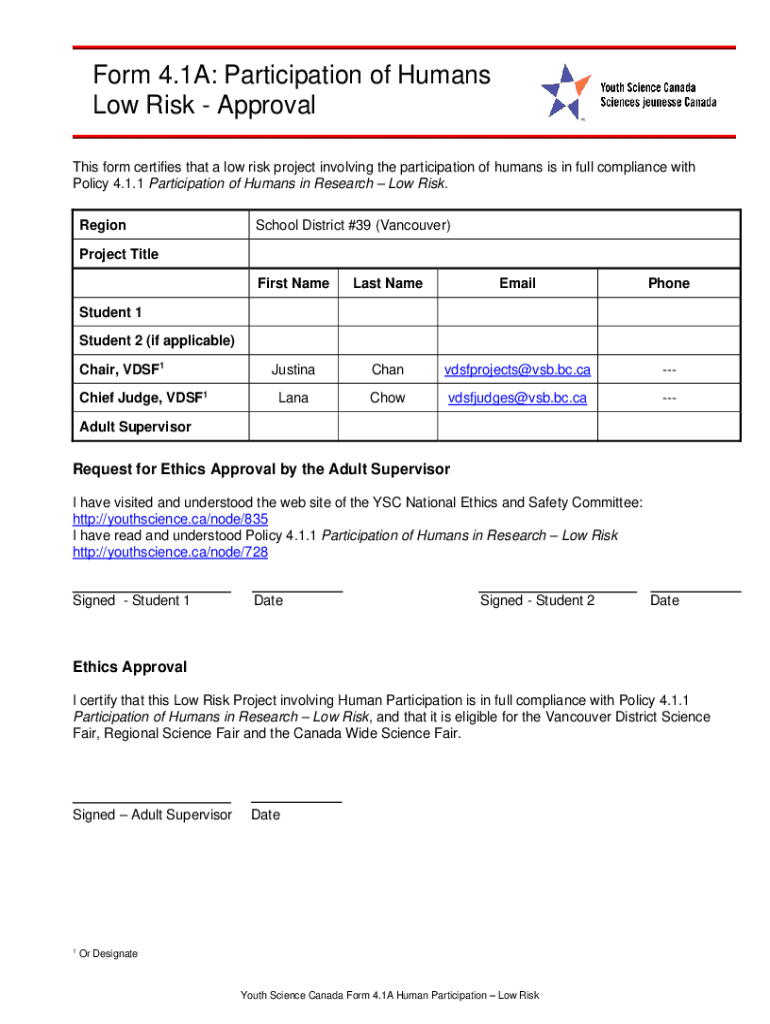 Fillable Online blogs vsb bc Participation of Humans in Research Low ...