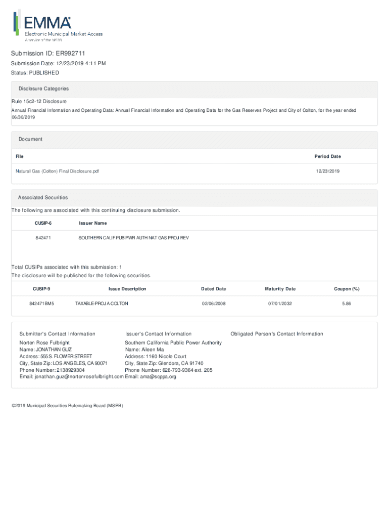 Fillable Online Amended SEC Rule 15c2-12 and Changes to EMMA Fax Email ...