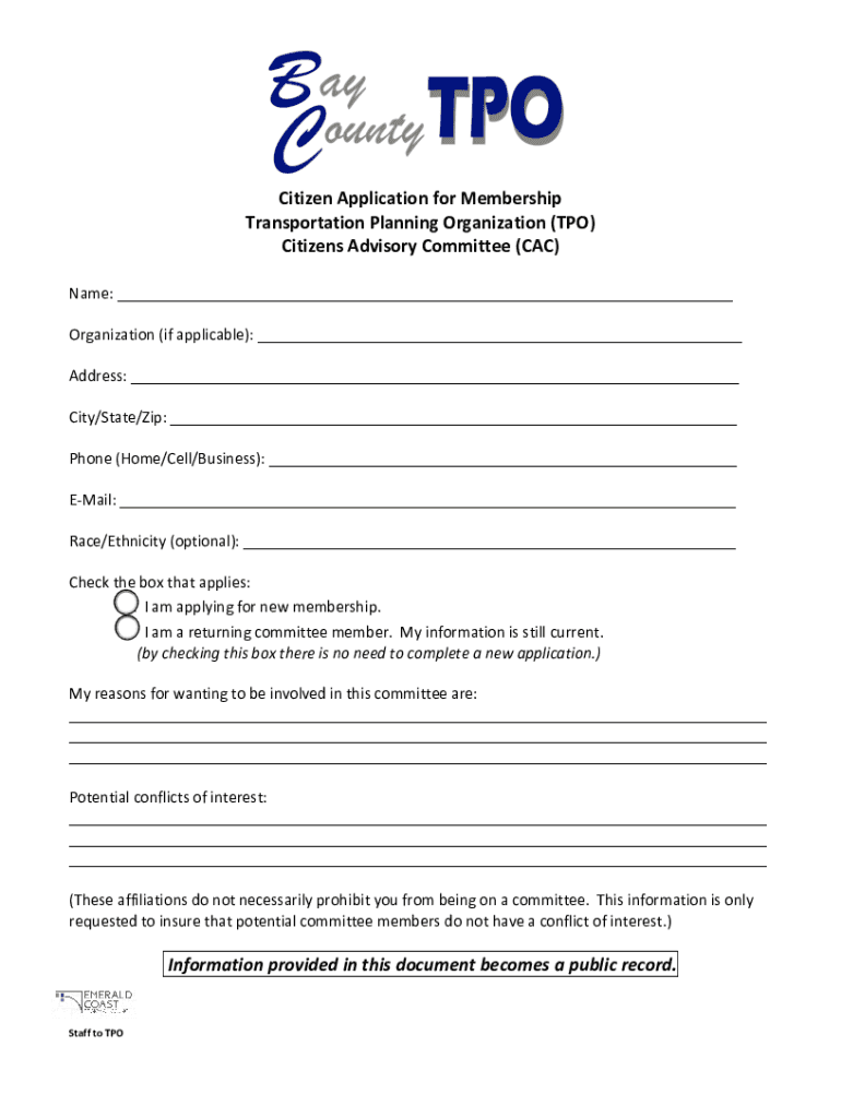 Fillable Online Planning Commission accepting applications for ...