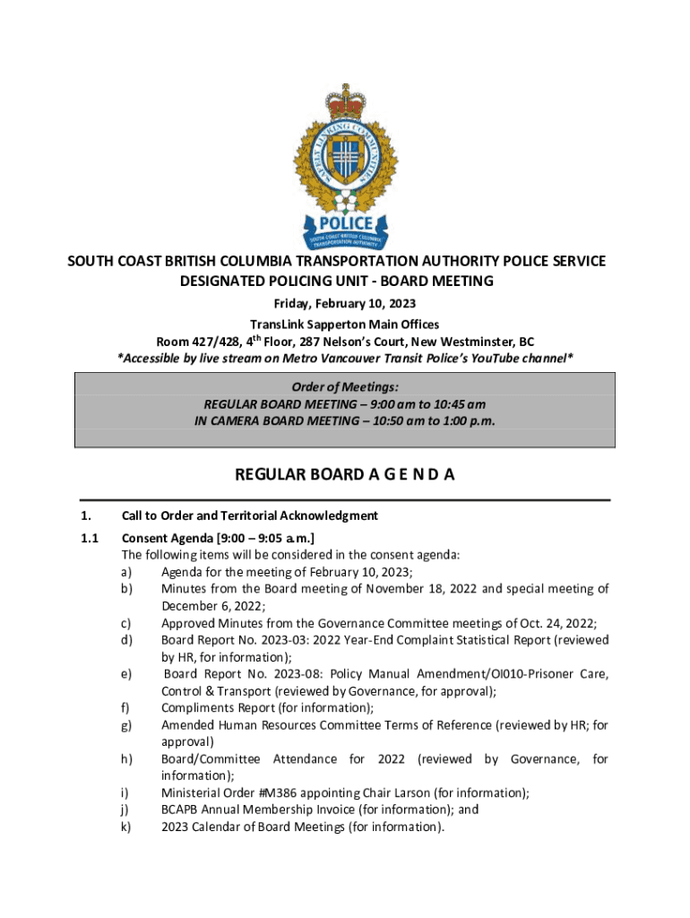 Fillable Online South Coast British Columbia Transportation Authority ...