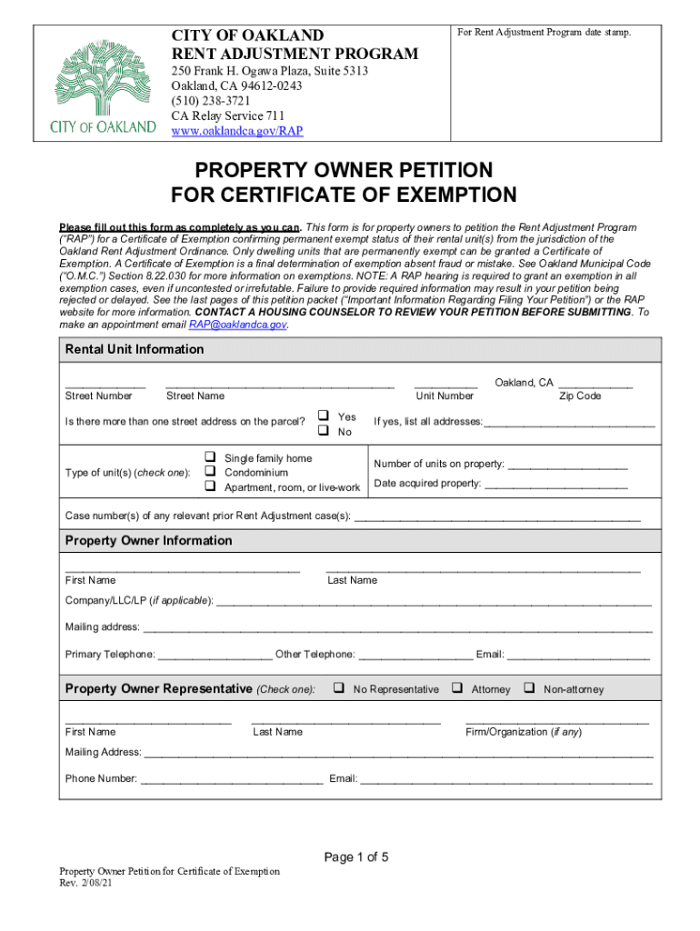 Fillable Online Schedule an Appointment with the Rent Adjustment Program Fax Email Print - pdfFiller