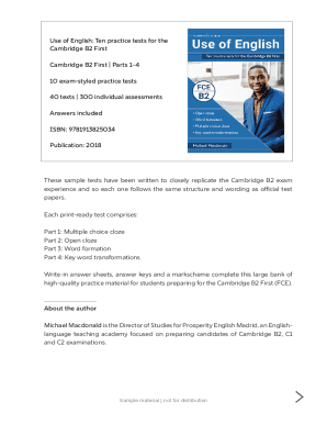 Fillable Online FCE Practice Tests for Reading and Use of English ...