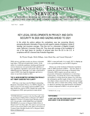 Fillable Online Key Legal Developments in Privacy and Data Security in 2020 and Gazing Ahead to ...