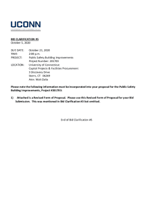 Fillable Online media procurement uconn Tender clarification questions ...