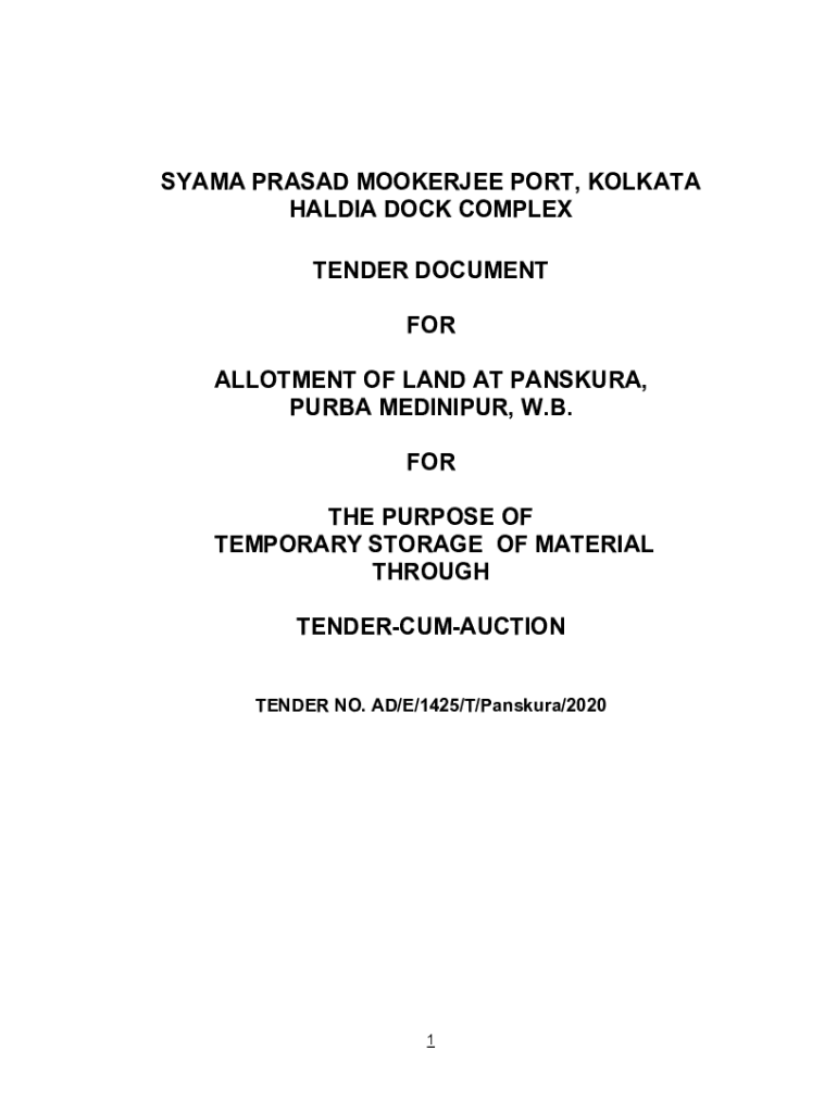 Fillable Online tender notice for web site advertisement - Haldia Dock ...