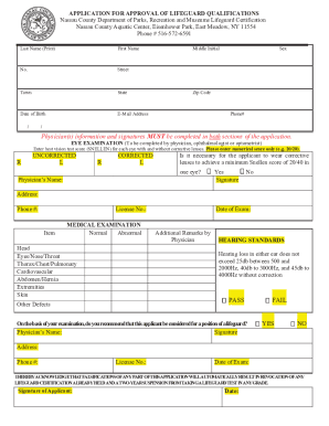 Fillable Online Lifeguard Qualifications Approval PDF Form - FormsPal ...