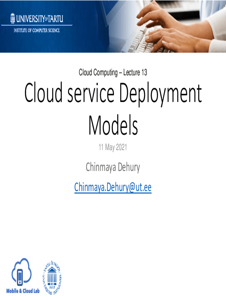 Fillable Online 1: Service and deployment models in cloud computing Fax Email Print - pdfFiller