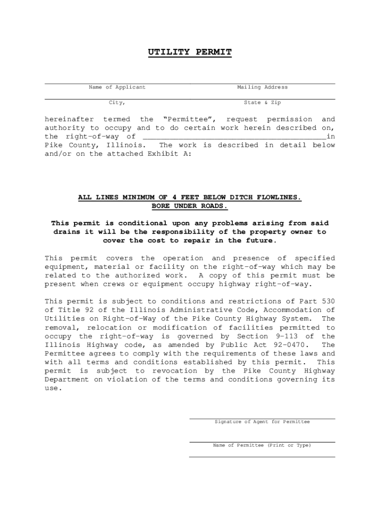 Fillable Online Application for Utility/Right Of Way Permit - VBgov.com ...