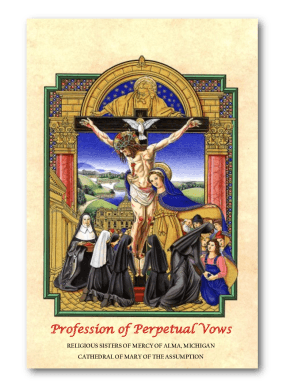 Fillable Online PROFESSION OF PERPETUAL VOWS Religious Sisters of Mercy ...