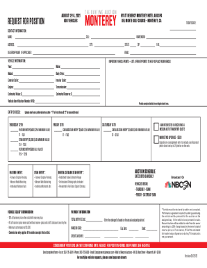 Fillable Online CA21 Position Request Form Fax Email Print - pdfFiller