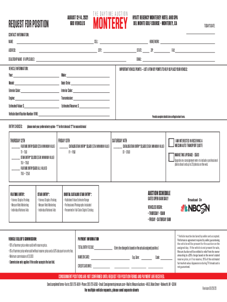 Fillable Online CA21 Position Request Form Fax Email Print - pdfFiller