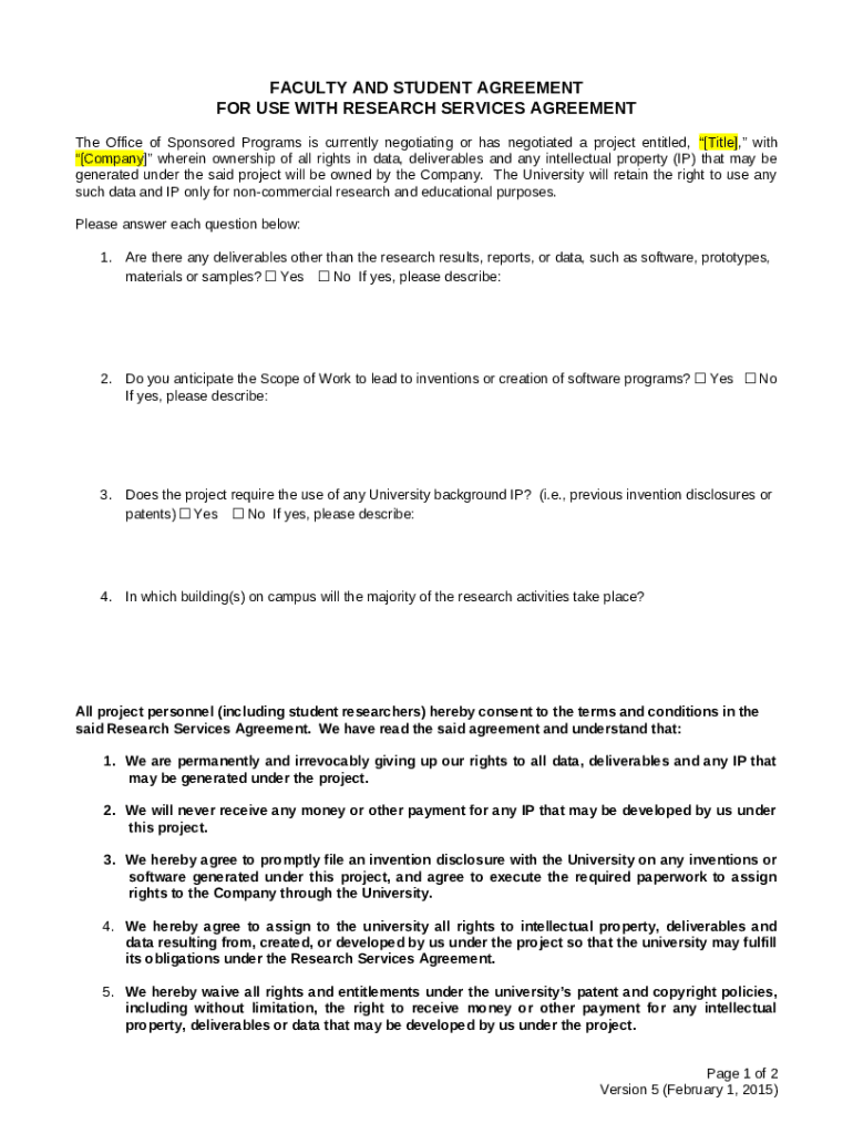 Research Agreement. UMR Template - sponsoredprograms mst Doc Template ...