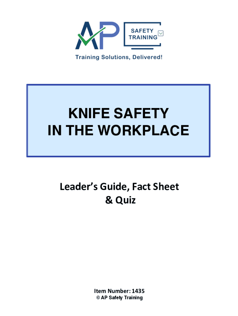 Fillable Online Safe use of knives in the kitchen - HSE Fax Email Print ...