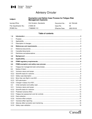 Fillable Online Flight crew fatigue risk assessment for international ...