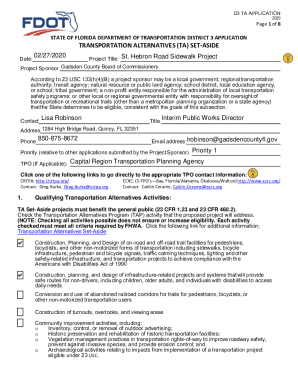 Fillable Online FISCAL YEAR 2026 TRANSPORTATION IMPROVEMENT ... Fax ...
