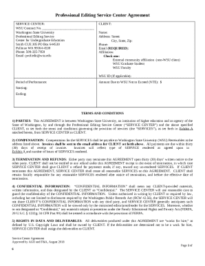 Professional Editing Service Center - Washington State ... Doc Template | pdfFiller