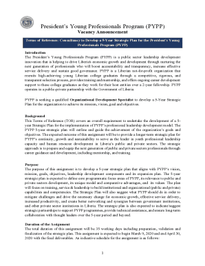 Fillable Online Liberia President's Young Professionals Program (IBI ... - JSI Fax Email Print ...