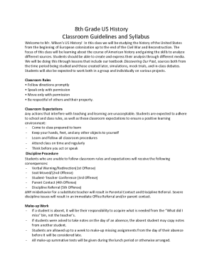 Fillable Online United States History Class Syllabus - Leon County ...