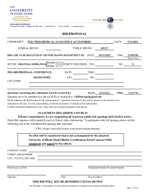 Fillable Online purchasing ri Bid - COVER SHEET REV 5-7-21 (29).xls Fax Email Print - pdfFiller