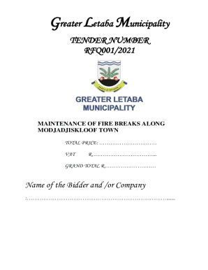 Fillable Online bid notice and invitation to bid - Greater Letaba ...