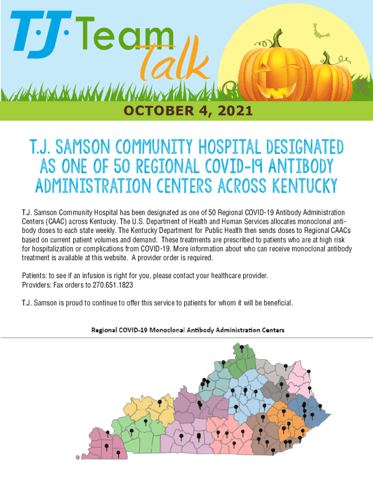 Fillable Online T.J. Samson Community Hospital designated as one of 50 ...