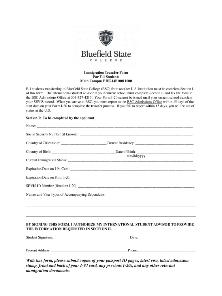Fillable Online Bluefield State College Articulation Agreement Fax ...