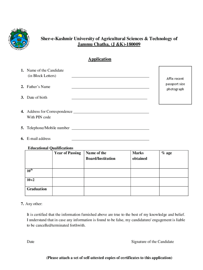 Fillable Online Application form of FIF under NICRA Fax Email Print ...