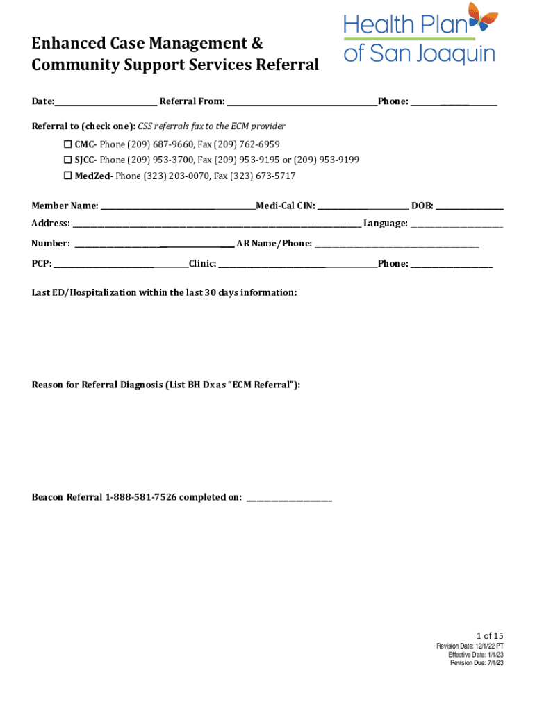 Fillable Online Enhanced Care Management and In Lieu of Services ...