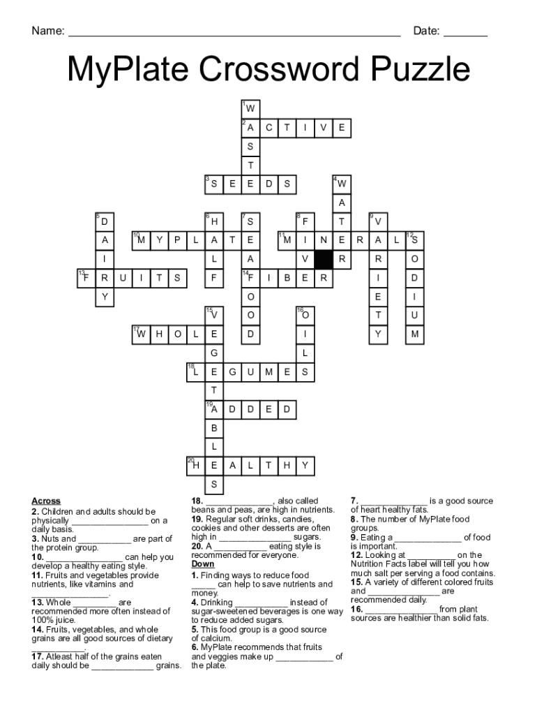 Fillable Online grammar crossword - present simple Fax Email Print ...