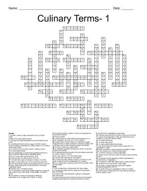 Fillable Online The Giant List of 101 Culinary Terms Every Chef Knows ...