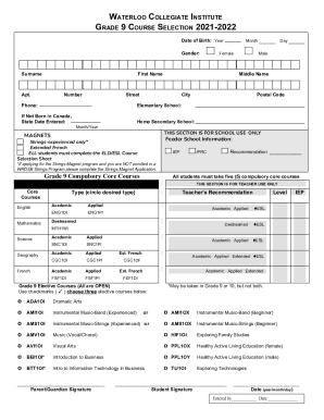 Fillable Online Waterloo Collegiate Institute - Waterloo Region ...