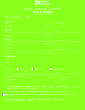 Fillable Online Golf Tournament Fax Email Print - pdfFiller