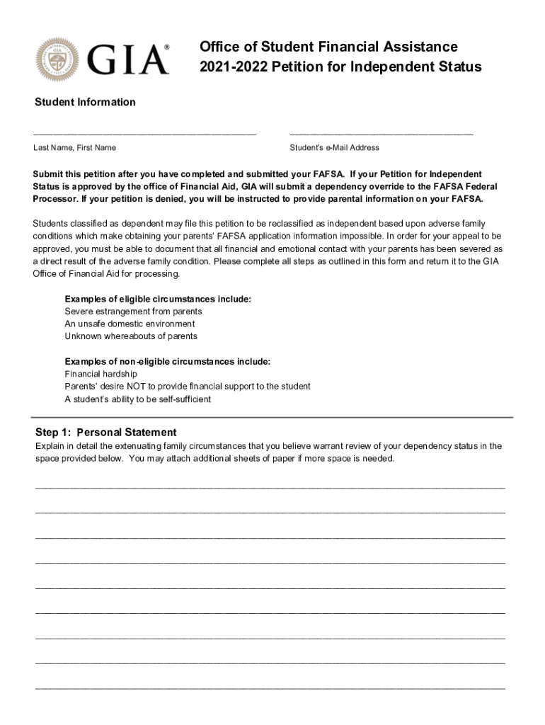 Fillable Online 20212022 Independent Student Verification Worksheet (V4) Fax Email Print - pdfFiller