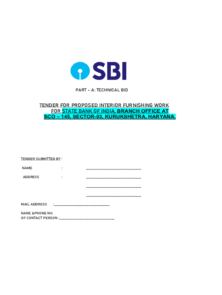 Fillable Online State Bank Of India (SBI) Sector Three Kurukshetra ...