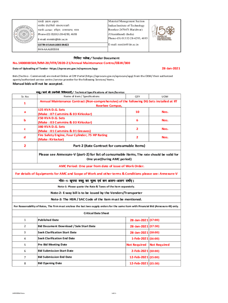 Fillable Online 2 Please see Annexure-V (part-2) for list of consumable items ... Fax Email ...