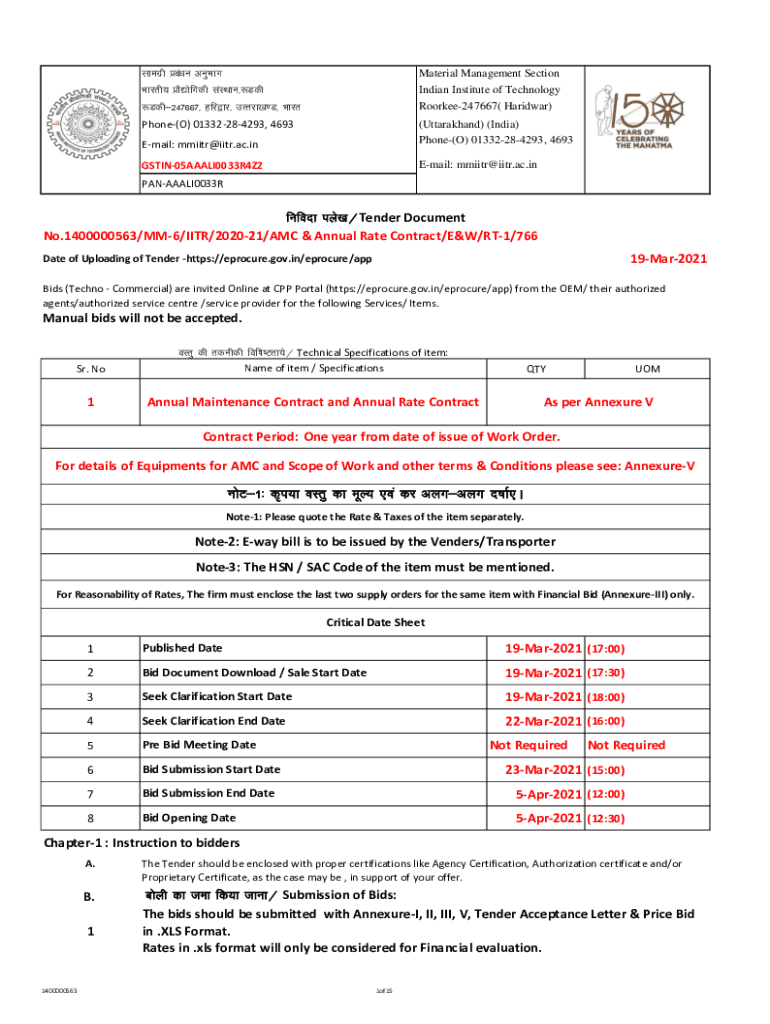 Fillable Online Iit roorkee - Review of Indian Institute of Technology ...