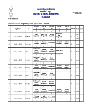 Fillable Online fui edu Foundation University Islamabad Rawalpindi ...