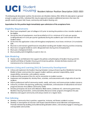 Fillable Online Uci Ra Application Applying to UCI UC Irvine offers a ...