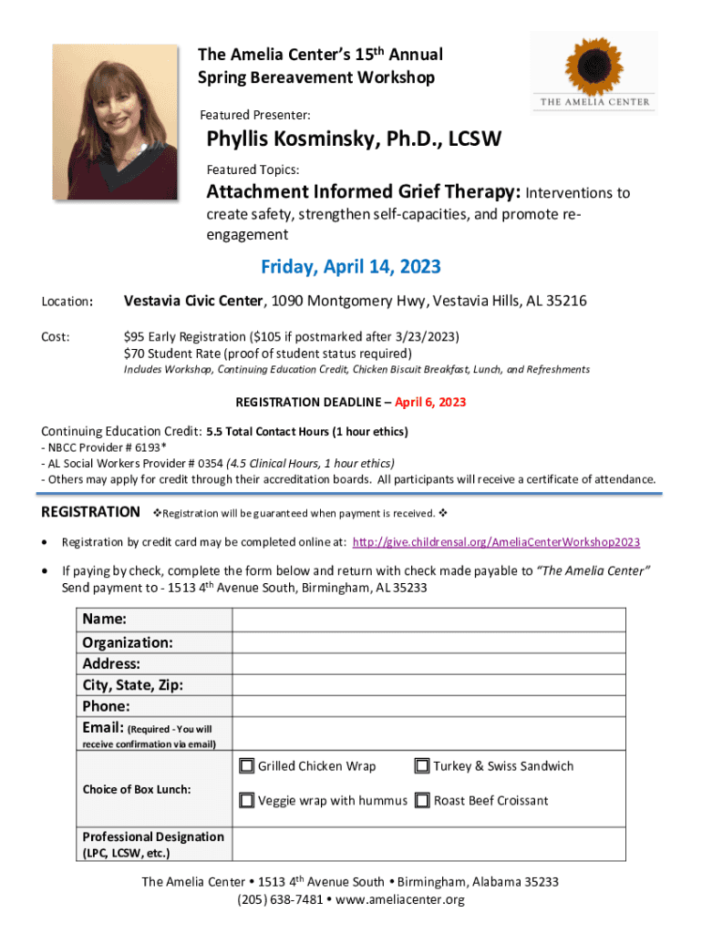 Fillable Online Attachment-Informed Grief Therapy: The Clinician's ...
