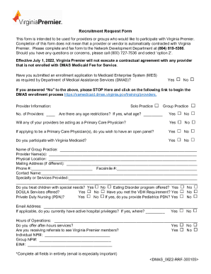 Fillable Online Recruitment Request Form (Downloadable Form) Fax Email ...