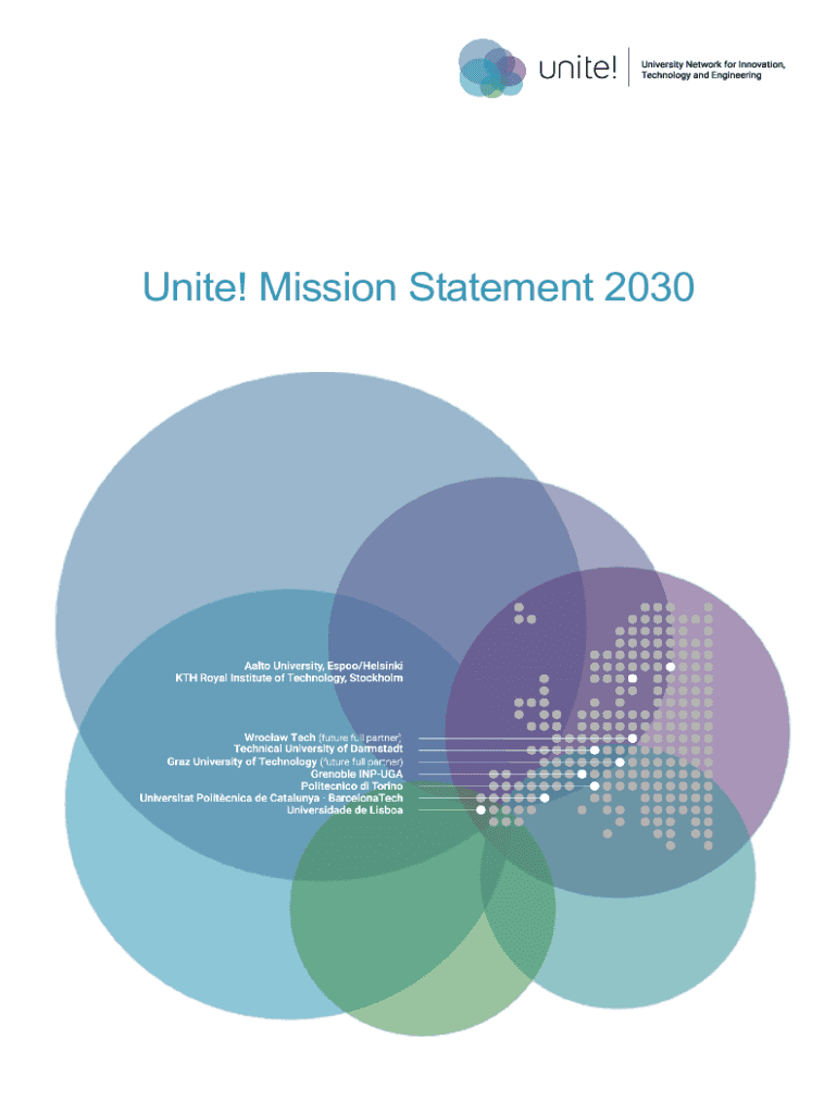 Fillable Online New Mission Statement 2030 leads the way forward for ...