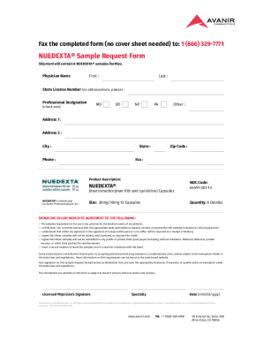 Fillable Online Sample Request Form FAX01 Fax Email Print - pdfFiller