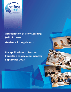 Fillable Online Accreditation of Prior Learning (APL) Process Guidance ...