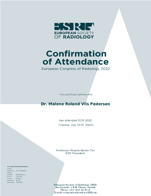 Fillable Online Confirmation of Attendance Fax Email Print - pdfFiller