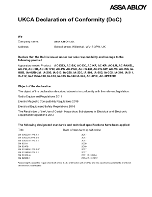 Fillable Online Explaining the UK Declaration of Conformity for UKCA ...