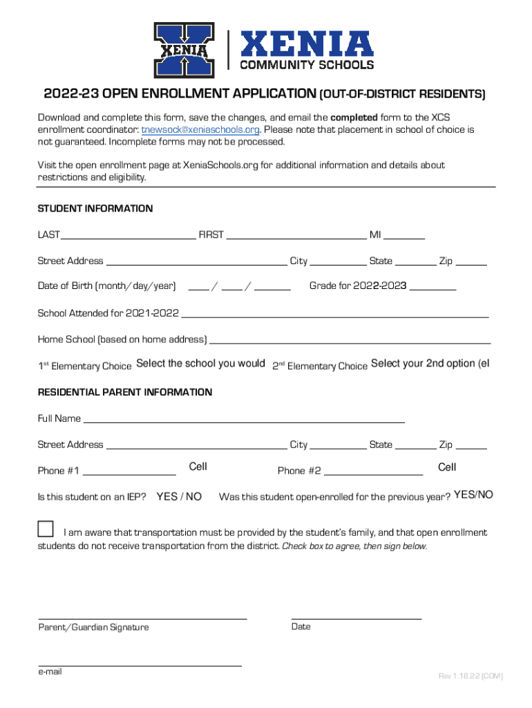 Fillable Online Open Enrollment Between DistrictsDavenport Community ... Fax Email Print - pdfFiller