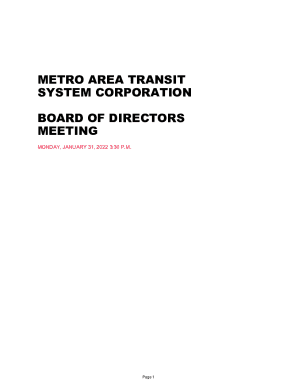 Fillable Online METRO AREA TRANSIT SYSTEM CORPORATION ... - Trinity Metro Fax Email Print ...