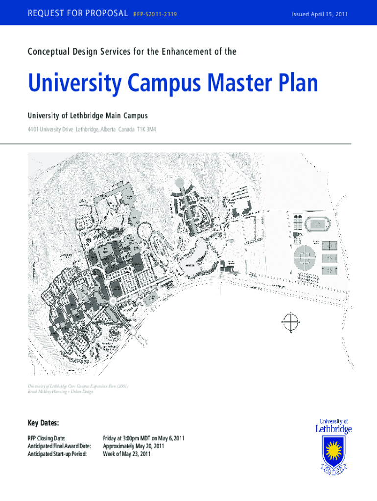 Fillable Online Master Plan Proposals - UNC Facilities Services Fax Email Print - pdfFiller