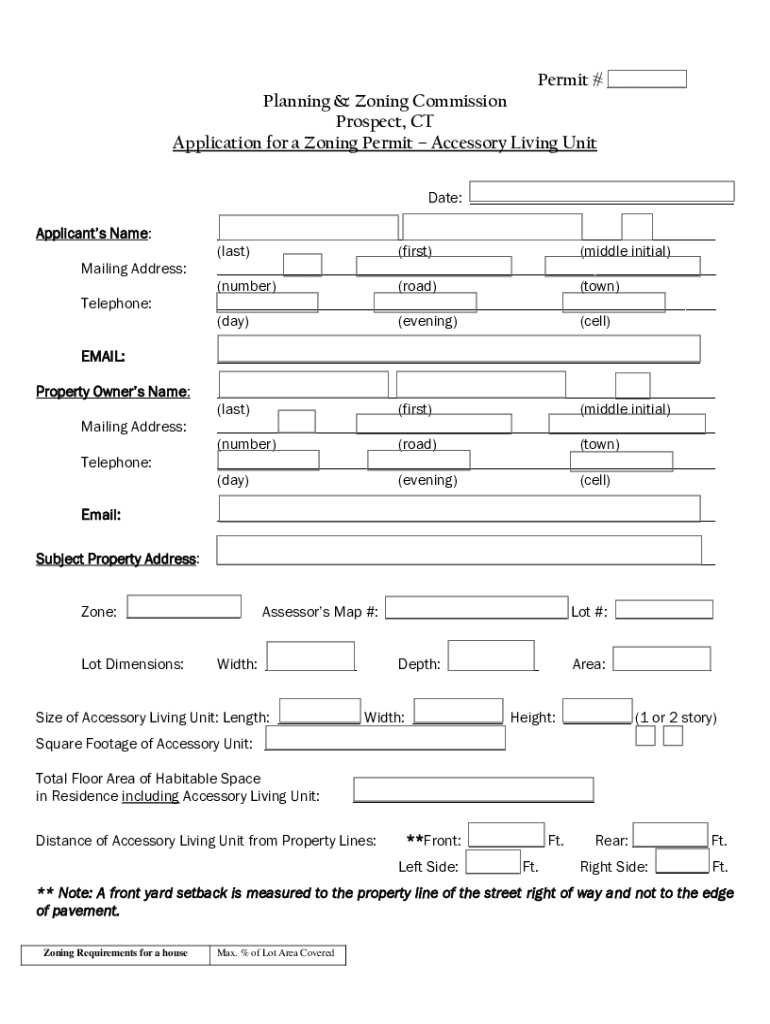 Fillable Online building permit application for accessory dwelling unit ...
